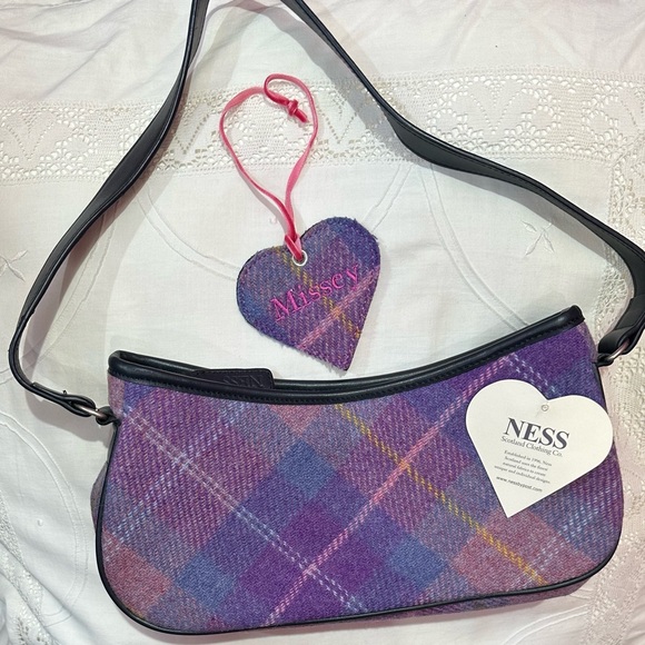 Ness | Bags | Ness Scottish Tartan Wooltweedleather Purse | Poshmark